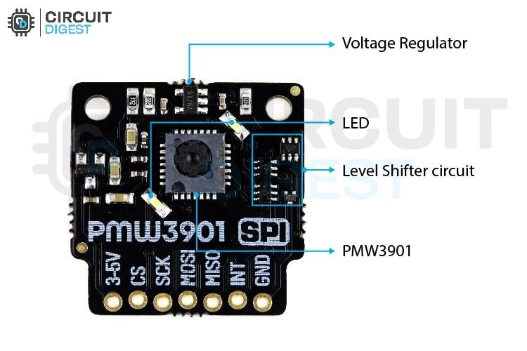 Interfacing PMW3901 Optical Flow Sensor With ESP32
